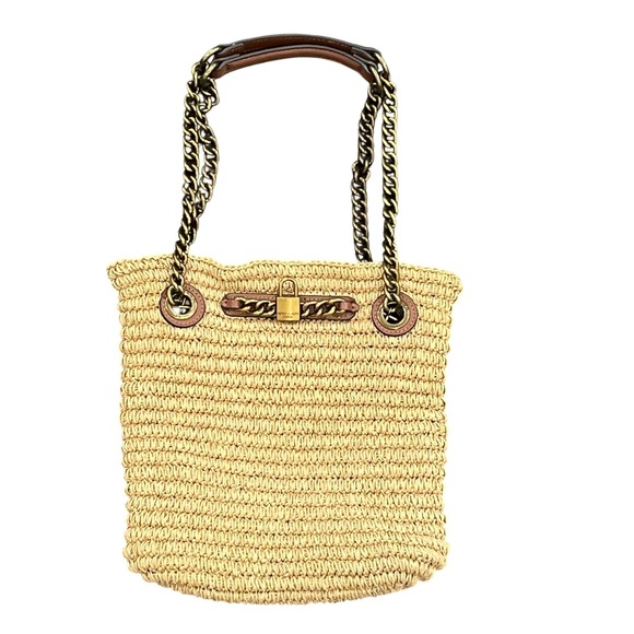 Kurt Geiger | Bags | Kurt Geiger London Chelsea Straw Raffia Tote Bag ...